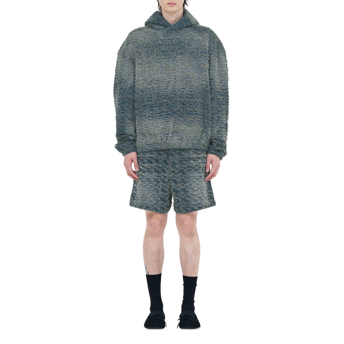 Loose Thread Denim Hoodie Navy | SUBTYPE