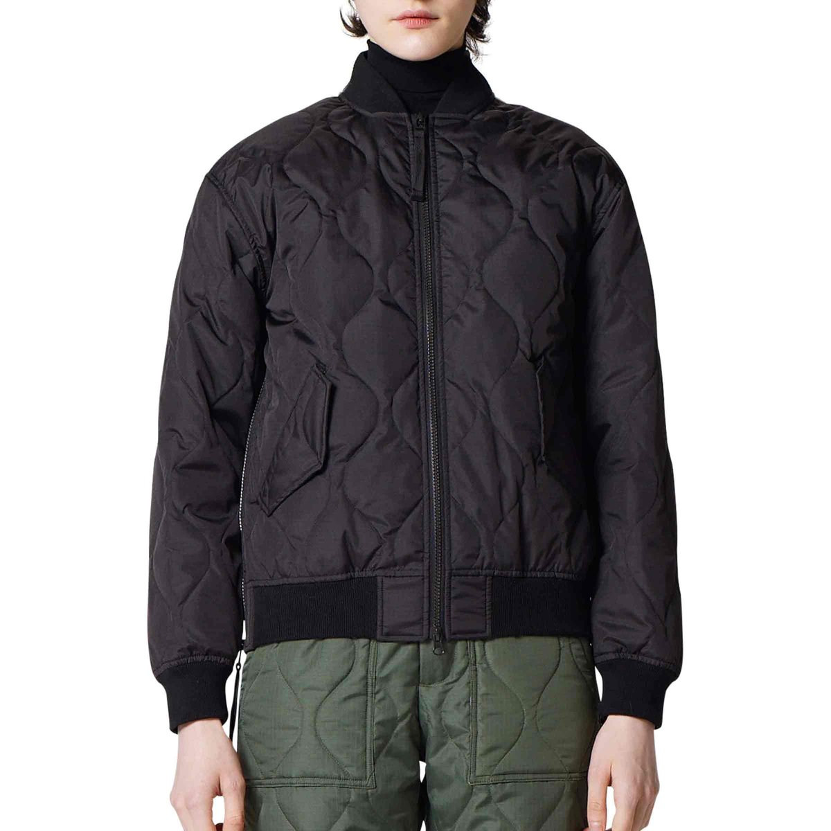 Unisex Military MA-1 Down Jacket (Hard Shell) Black | SUBTYPE
