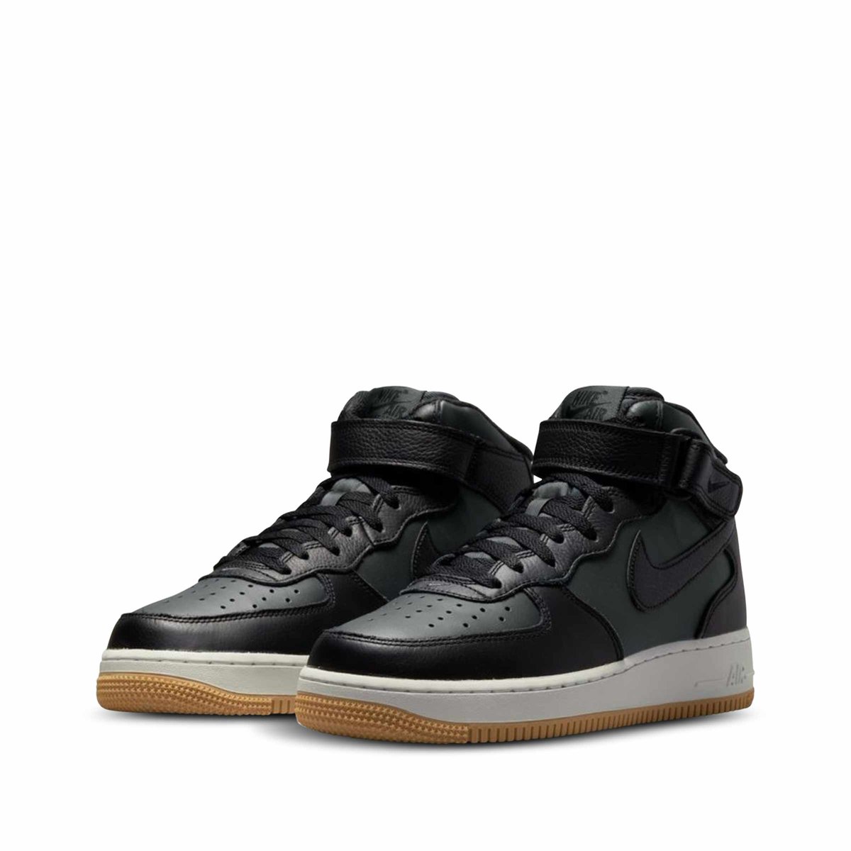 Mens Air Force 1 Mid "Black/Gum" Black/Gum | SUBTYPE