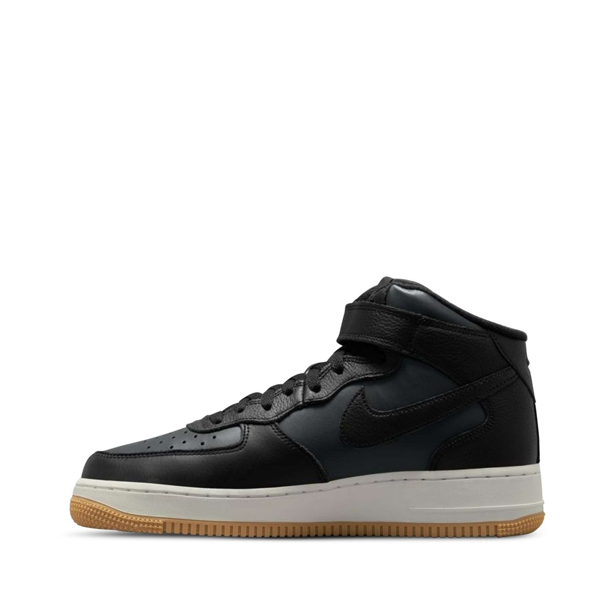 Mens Air Force 1 Mid "Black/Gum" Black/Gum | SUBTYPE