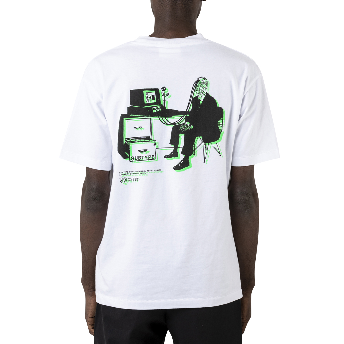 SUBTYPE Art Series T-Shirt 01 - Computer Pop Da Badel/White | SUBTYPE