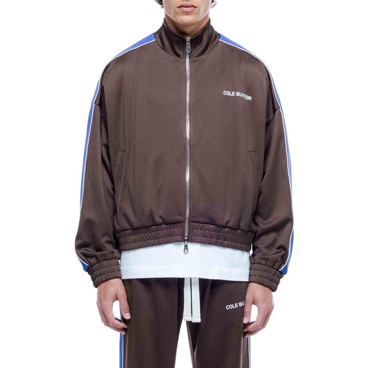 Contrast Tape Track Jacket Brown/Blue | SUBTYPE