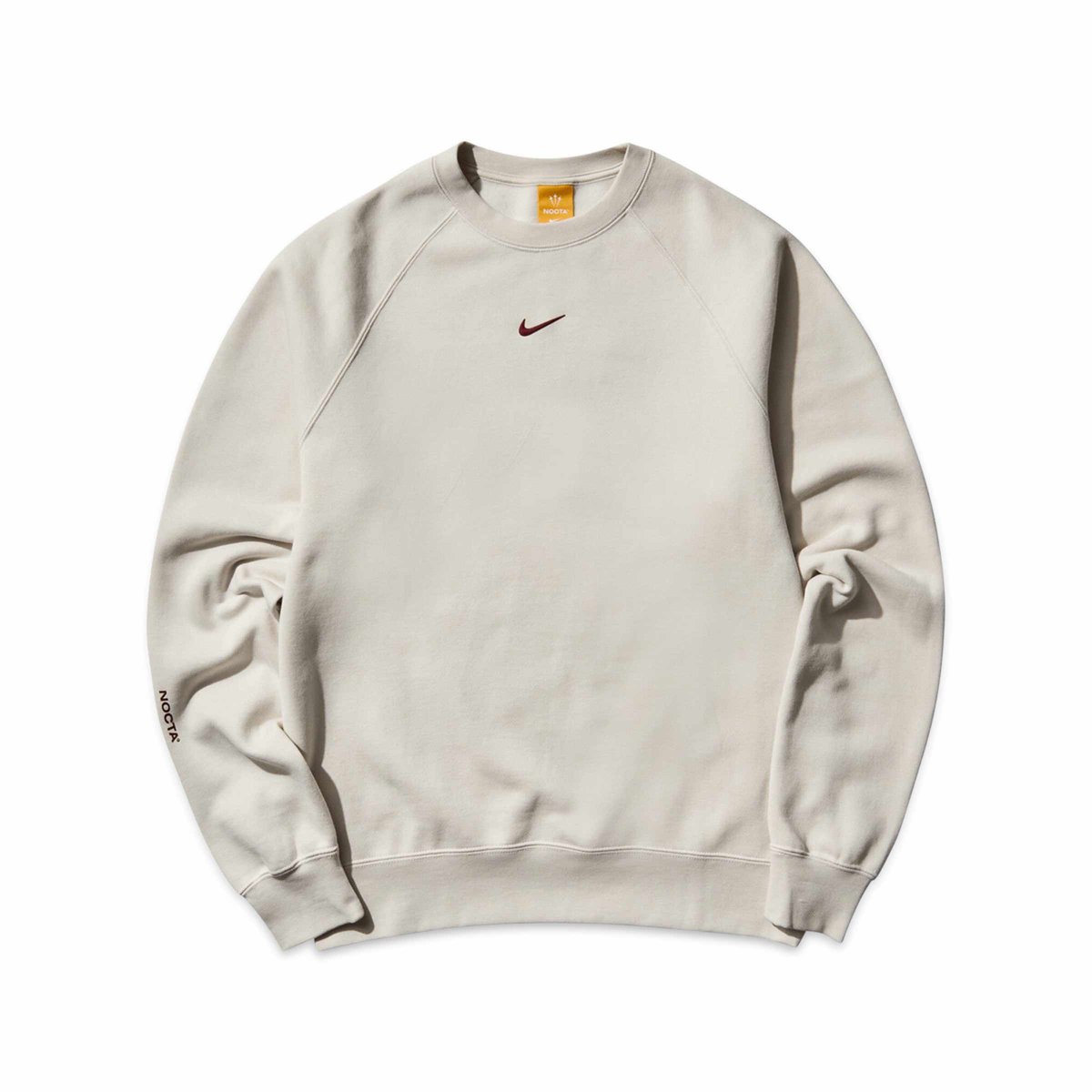 NOCTA Fleece Crewneck Sweatshirt Lt Orewood Brn/Team Red | SUBTYPE