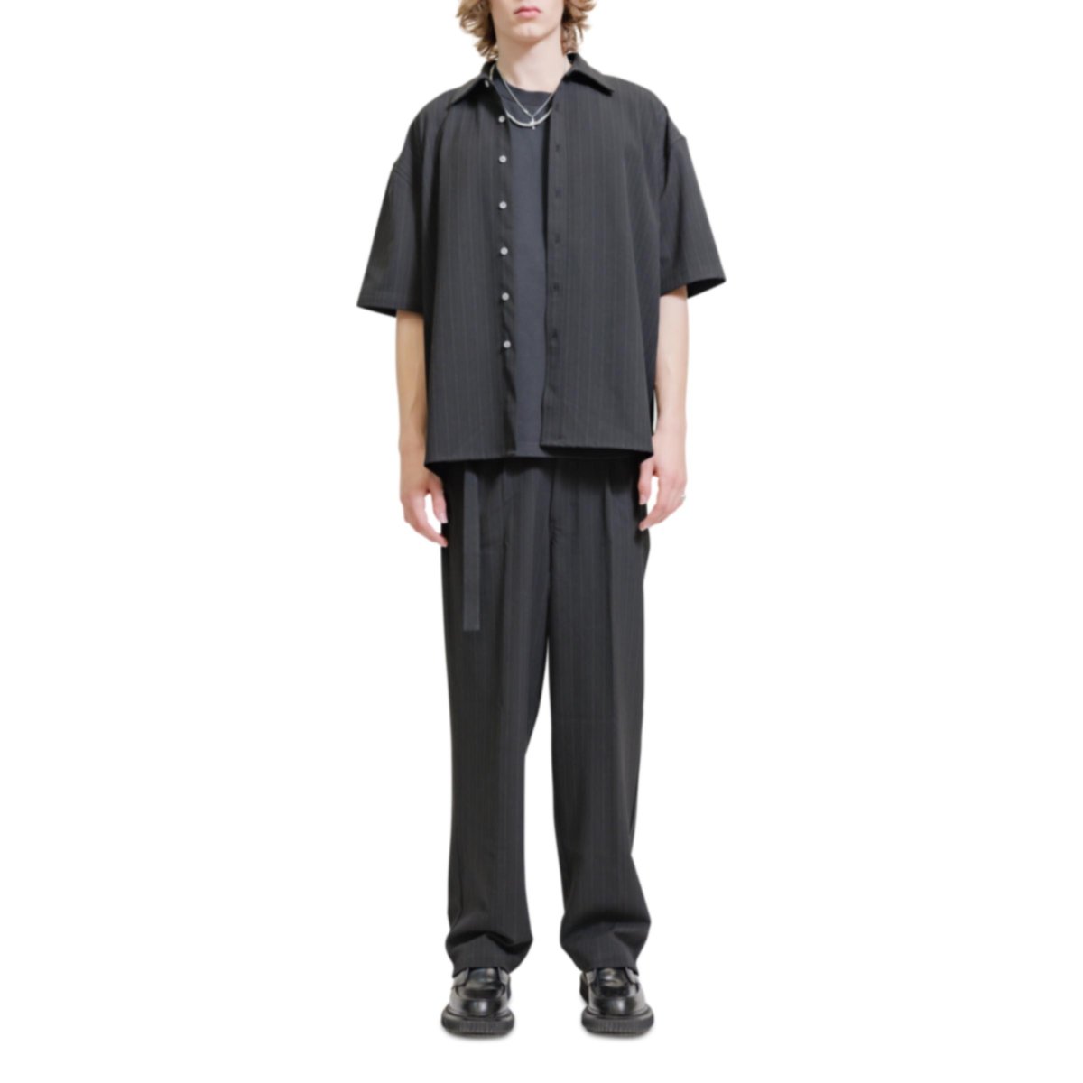 SS SUIT SHIRT Black Pinstripe | SUBTYPE