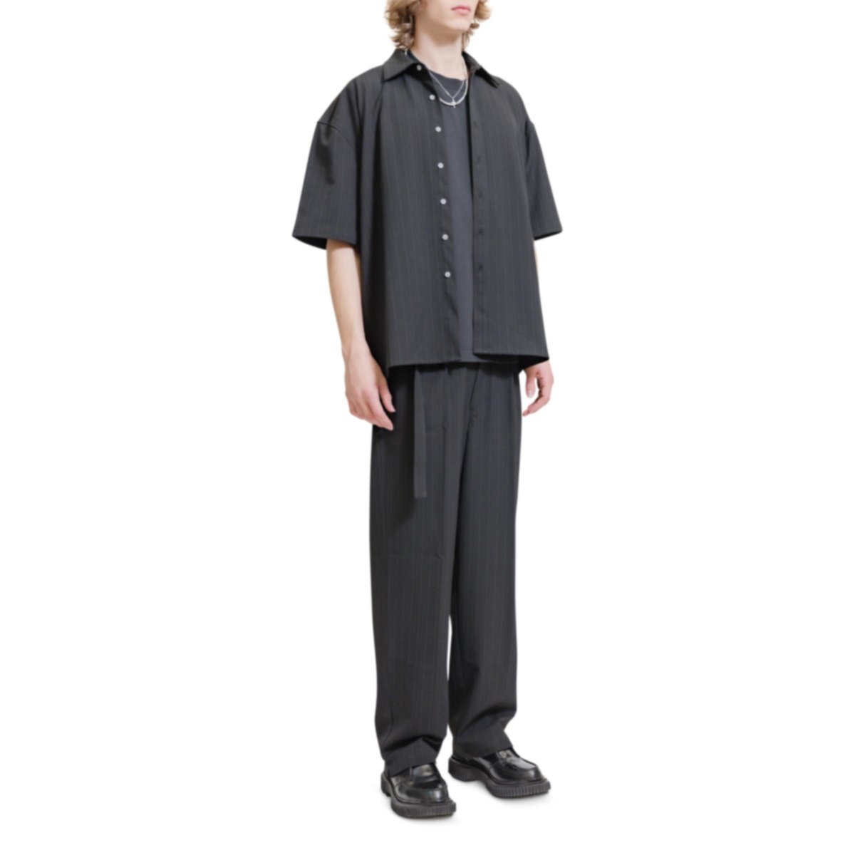 SS SUIT SHIRT Black Pinstripe | SUBTYPE