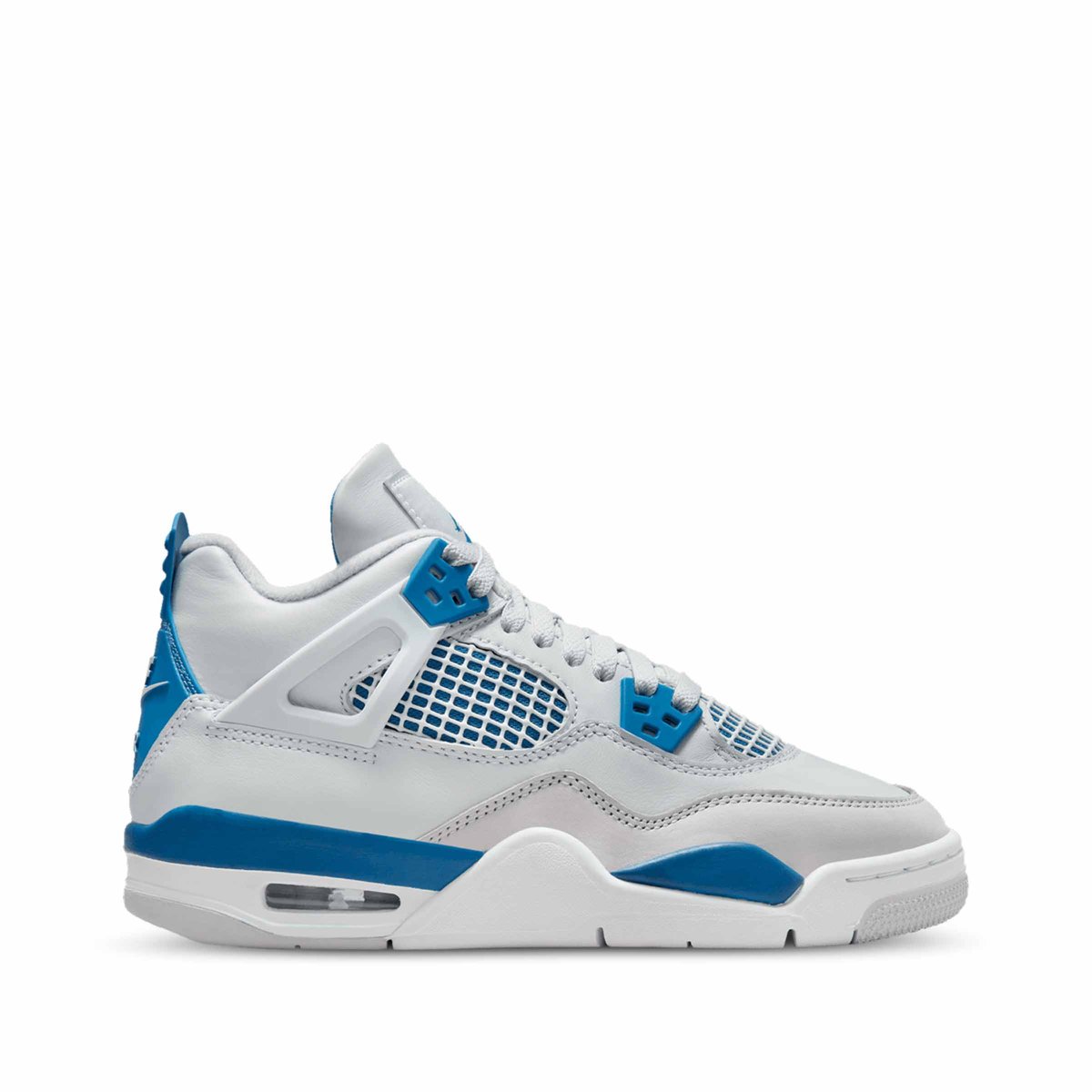 Air Jordan 4 'Military Blue' (Grade School) Off White/Military Blue ...