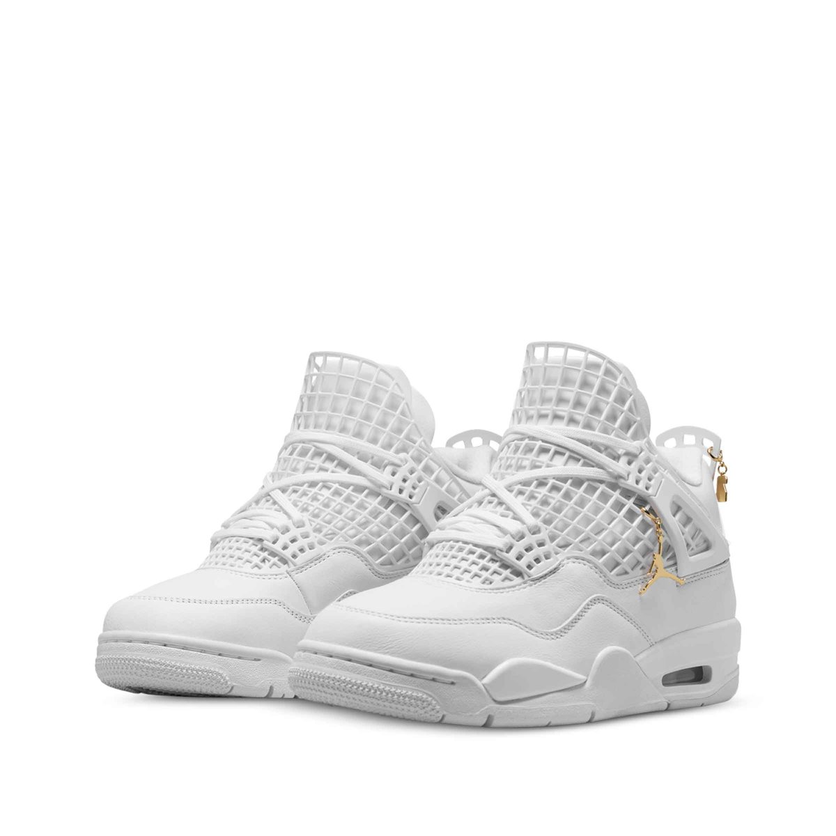 Women's Air Jordan 4 Net White/Phantom-Metallic Gold | SUBTYPE
