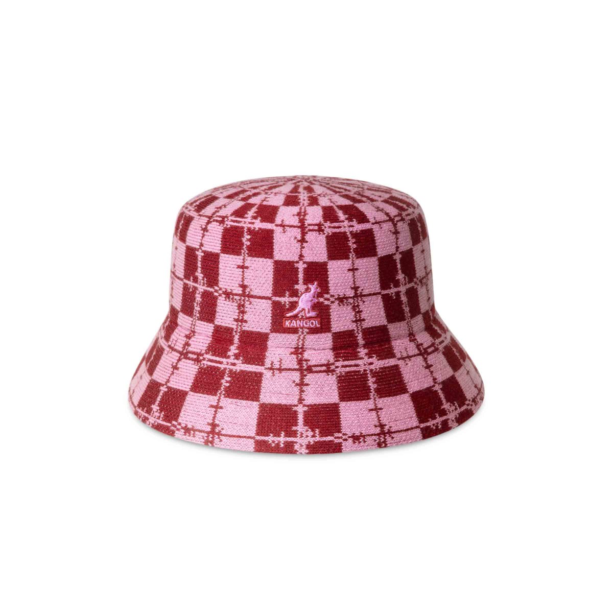 Barbed Check Bucket Hat RED VELVET/PEONY PINK | SUBTYPE