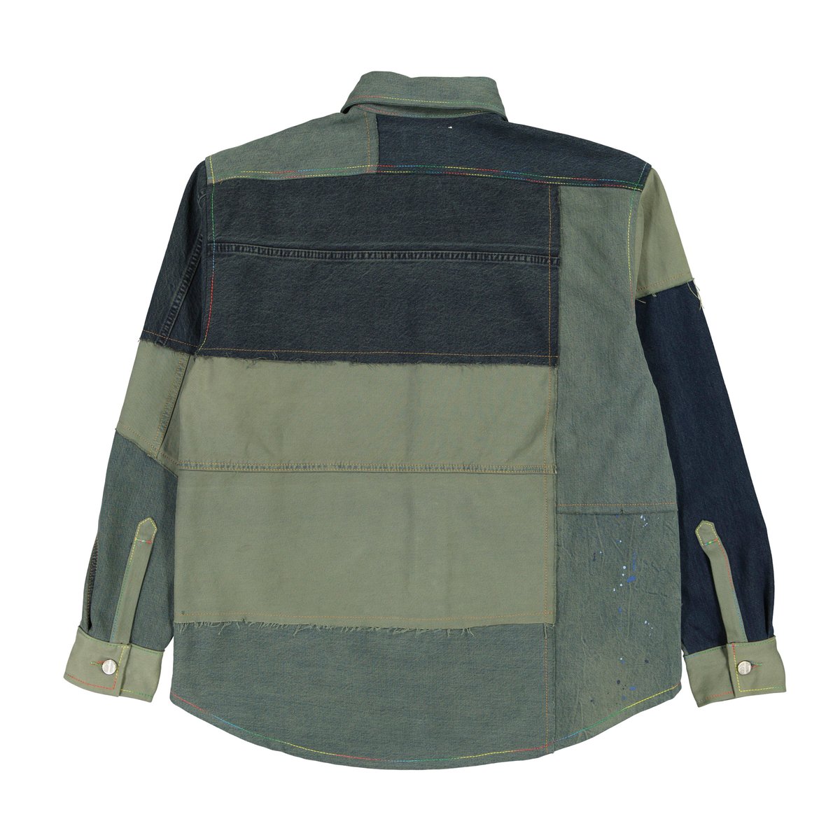 DENIM LS SHIRT UPCYCLED BURNT OLIVE Burnt Olive | SUBTYPE
