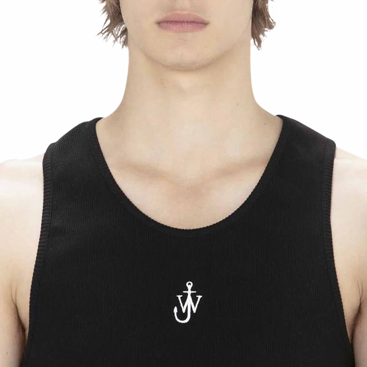 Tank Top with Anchor Embroidery Black | SUBTYPE