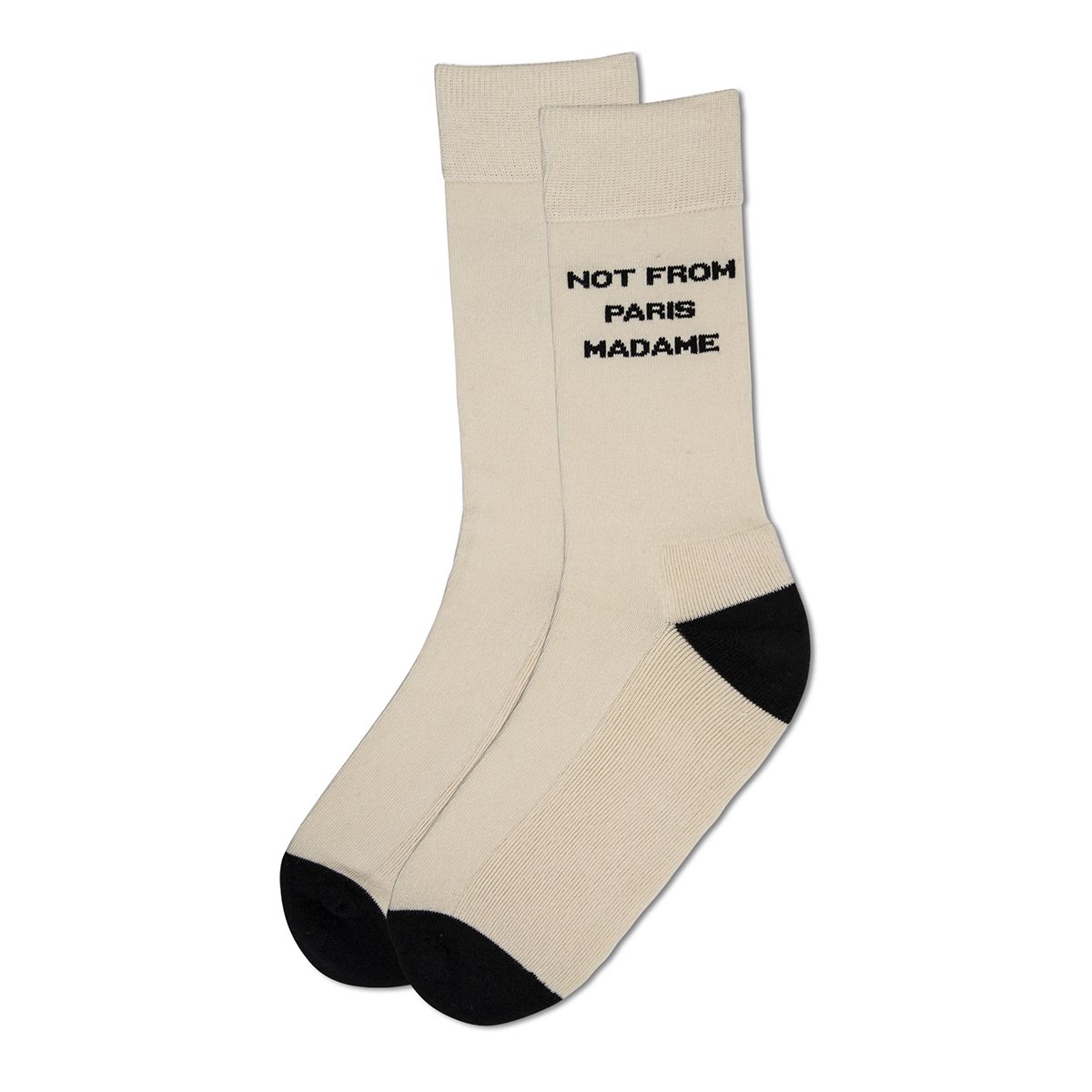 Drole De Monsieur Original Not From Paris Socks Beige | SUBTYPE
