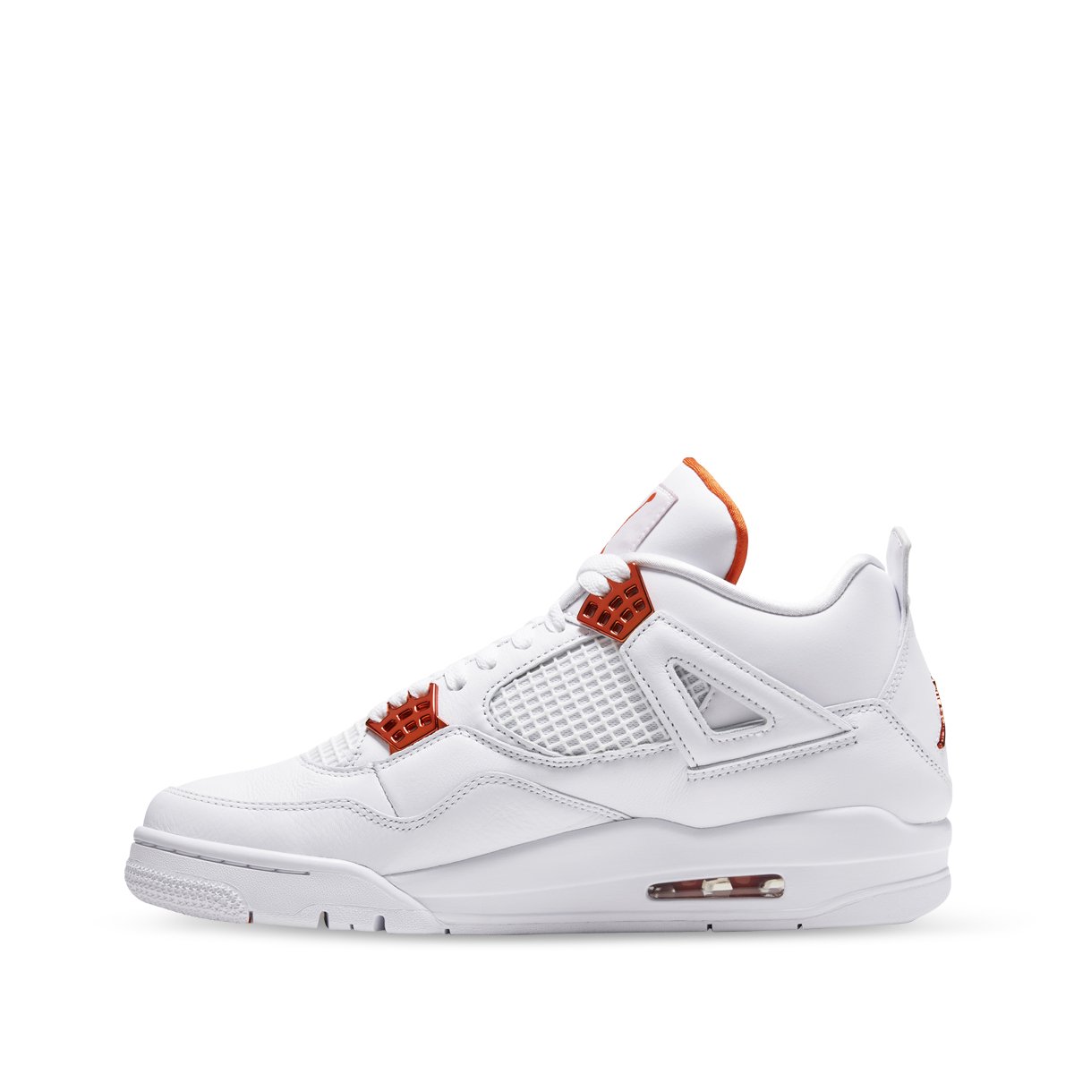 Air Jordan 4 Retro White/Team Orange-Metallic Silver | SUBTYPE