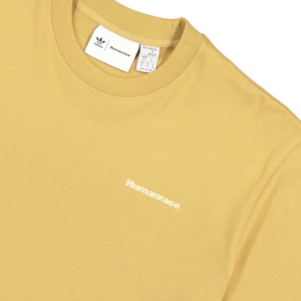 adidas x Pharrell Williams Basics T-Shirt Golden Beige | SUBTYPE