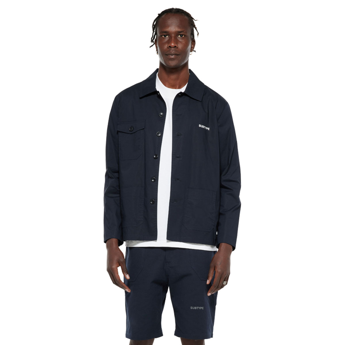 SUBTYPE Curated Utility Overshirt Navy | SUBTYPE
