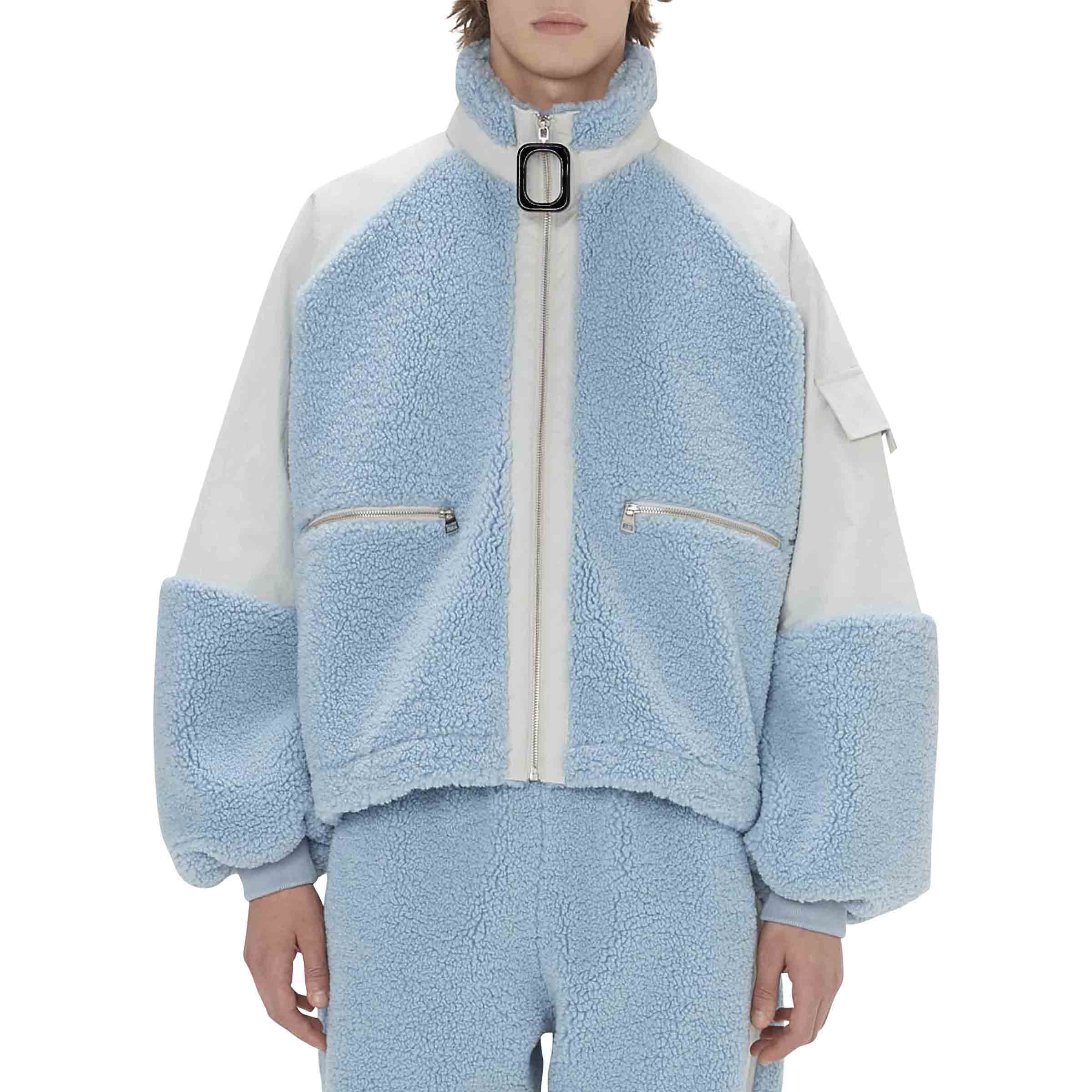 Colour Block Fleece Track Top Light Blue | SUBTYPE