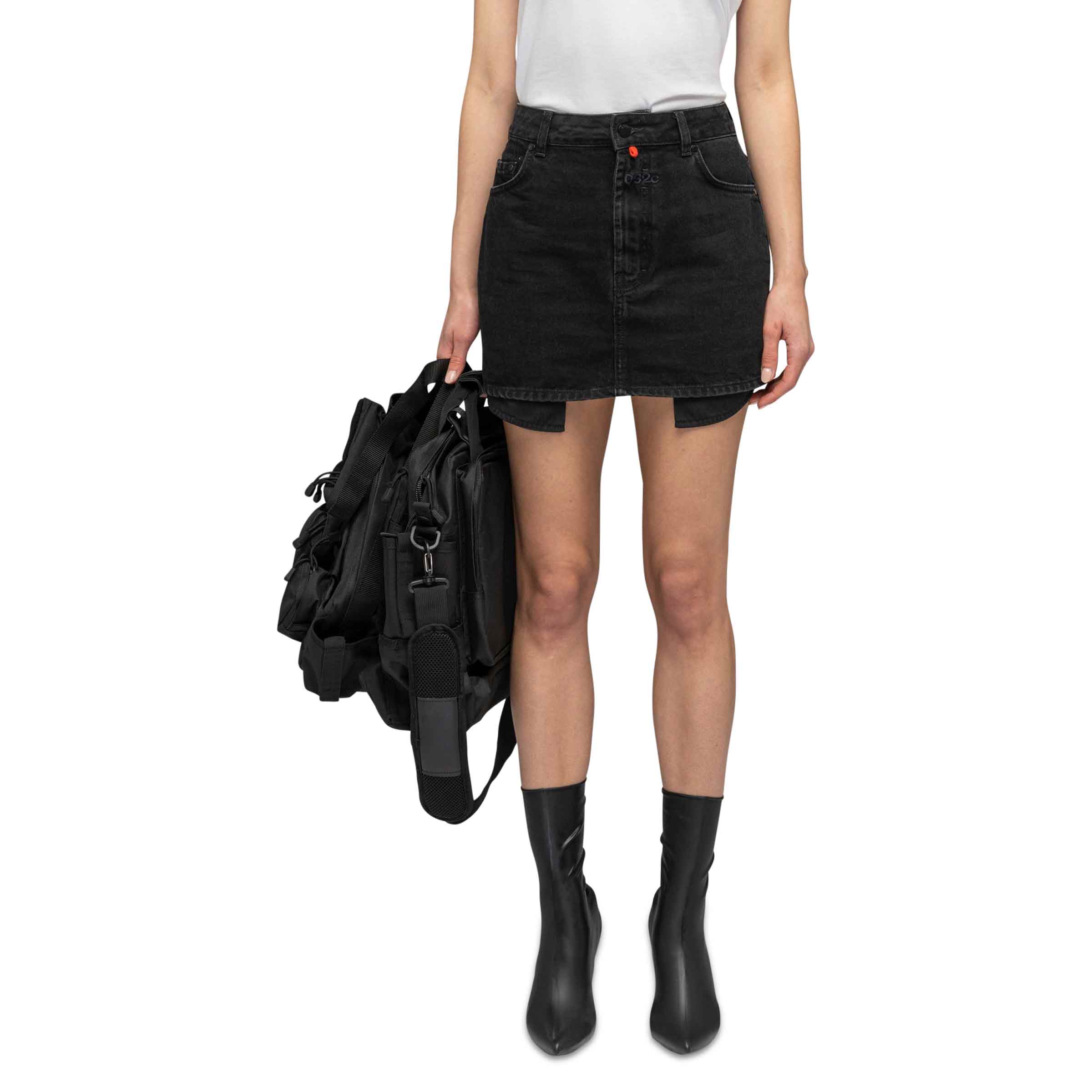 New Classic Jean Mini Skirt Washed Black | SUBTYPE