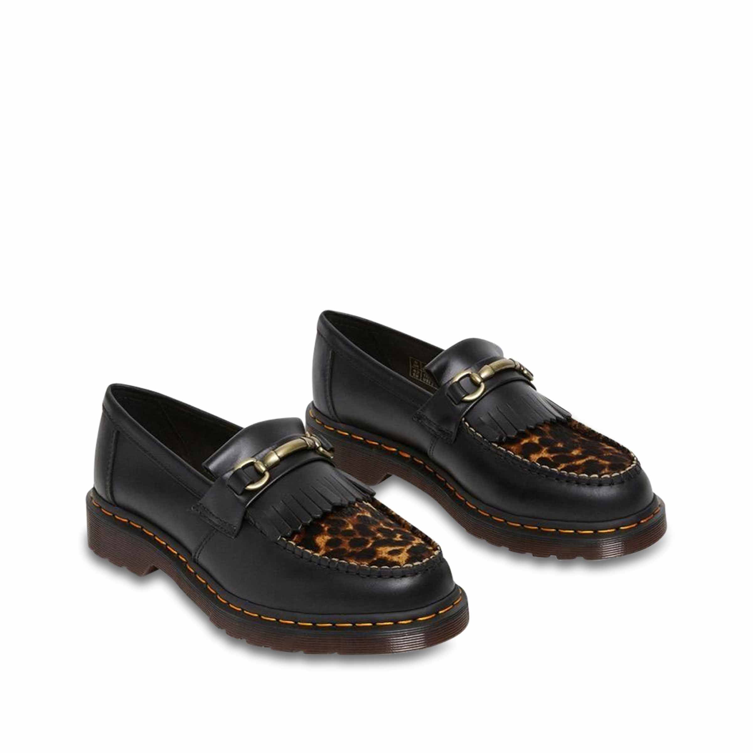 ADRIAN SNAFFLE LOAFER BLACK CAMBRIDGE & MICRO LEOPARD HAIR O Black ...